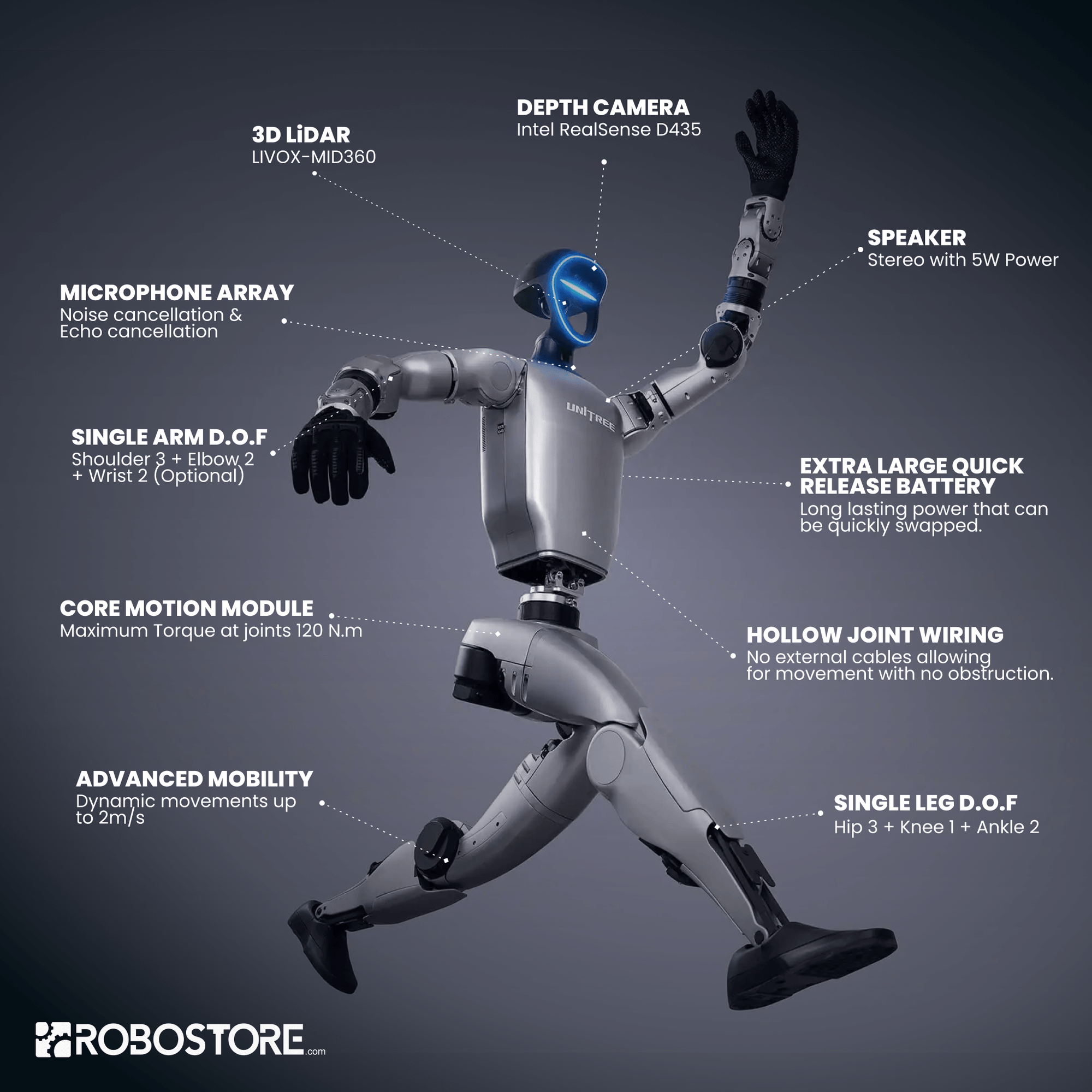 Unitree G1 Standard: Versatile Humanoid Robot for Diverse Applications ...